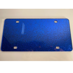 Blank Dark Blue Sparkle Acrylic License Plates 12" X 6" Wholesale ...