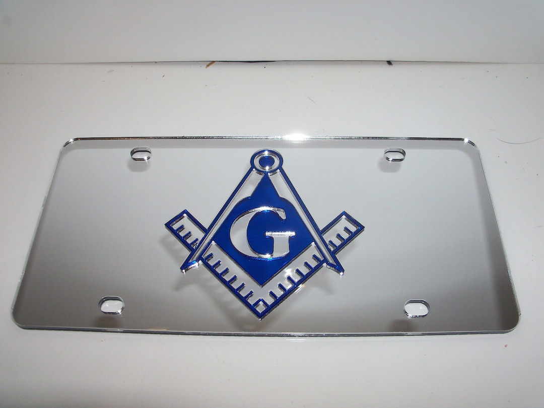 Masonic Mirror Laser License Plate Color's Silver/blue NEW!! - Etsy