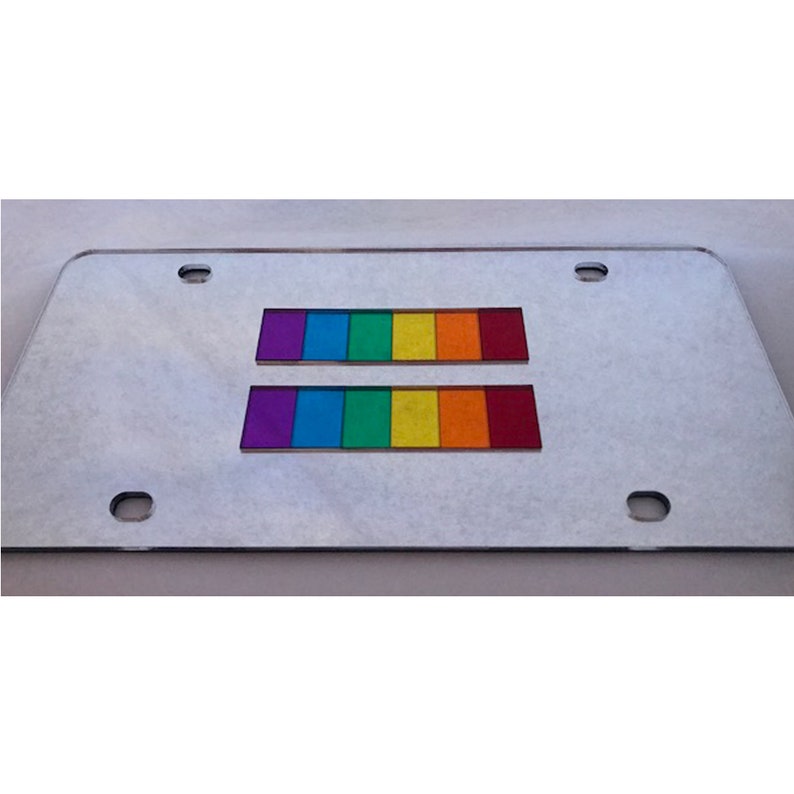 Gay Pride, No Hate, Equality Laser Cut Acrylic Mirror License Plate - Etsy
