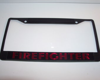 Fire Fighter License Plate Frame - Etsy