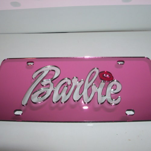 Doll Inspired License Plate Pink/silver/red Brand NEW - Etsy