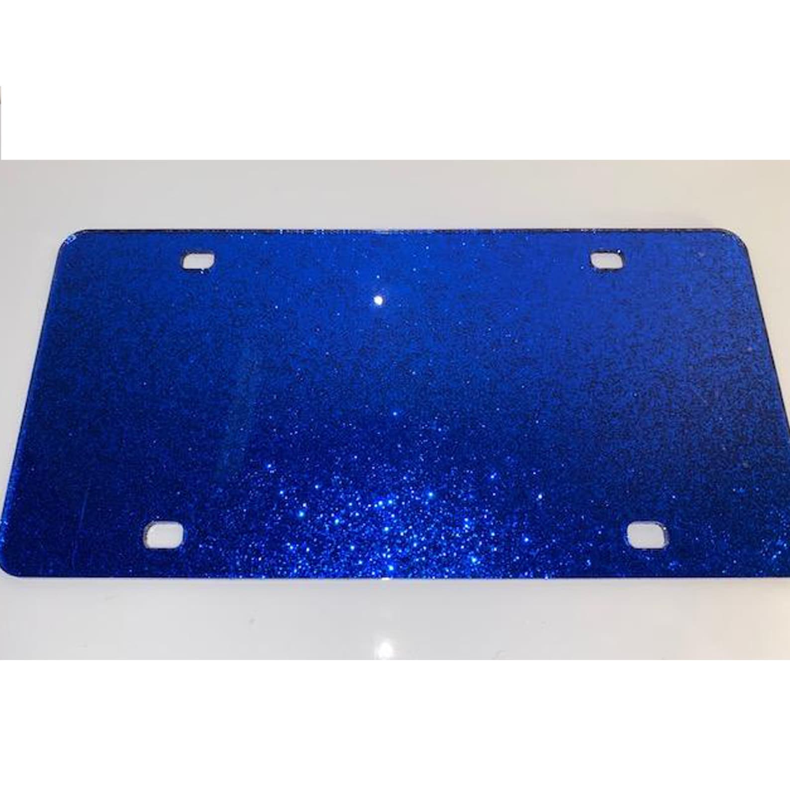 Blank Dark Blue Sparkle Acrylic License Plates 12" X 6" Wholesale ...