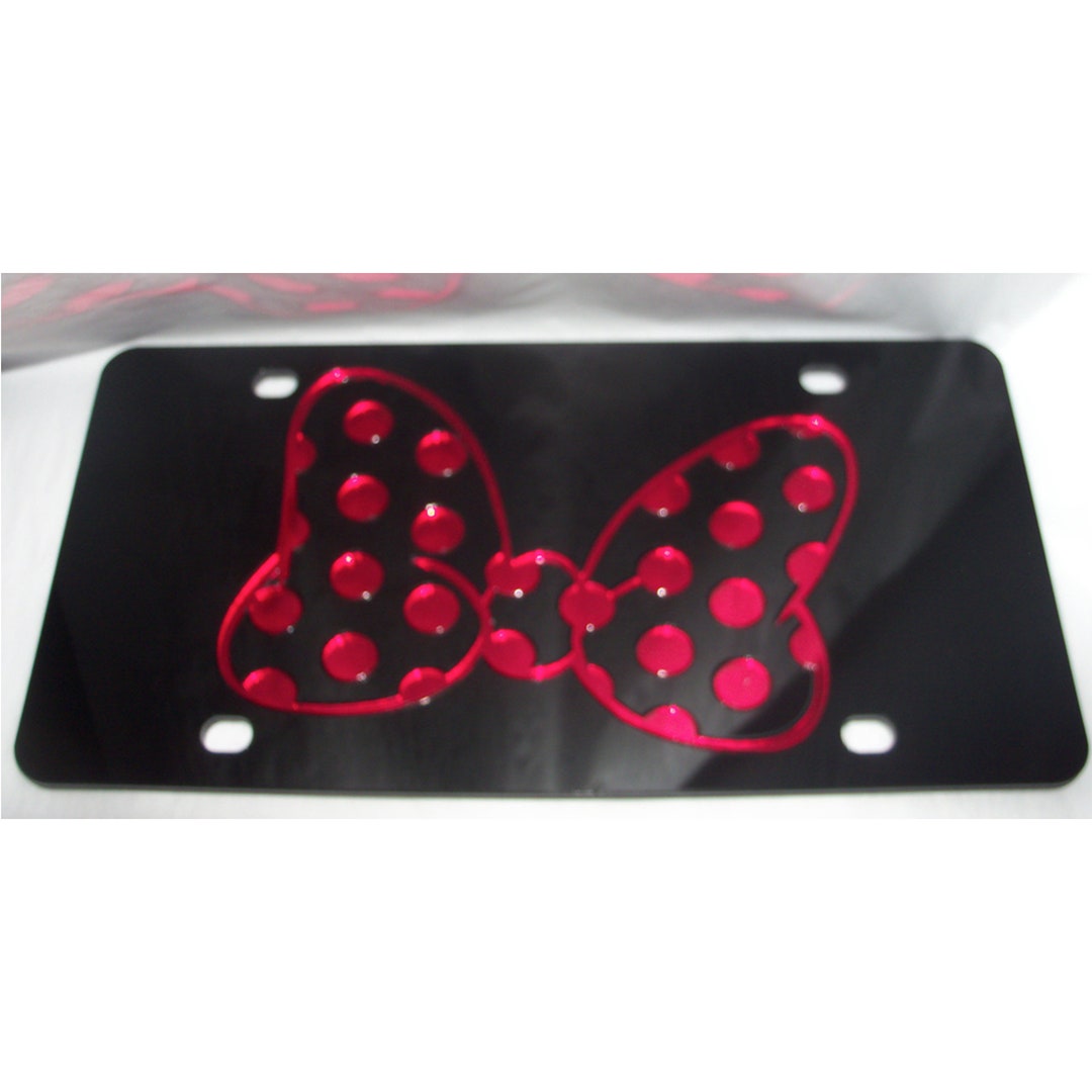 Bow Acrylic Laser Cut License Plate NEW!! - Etsy