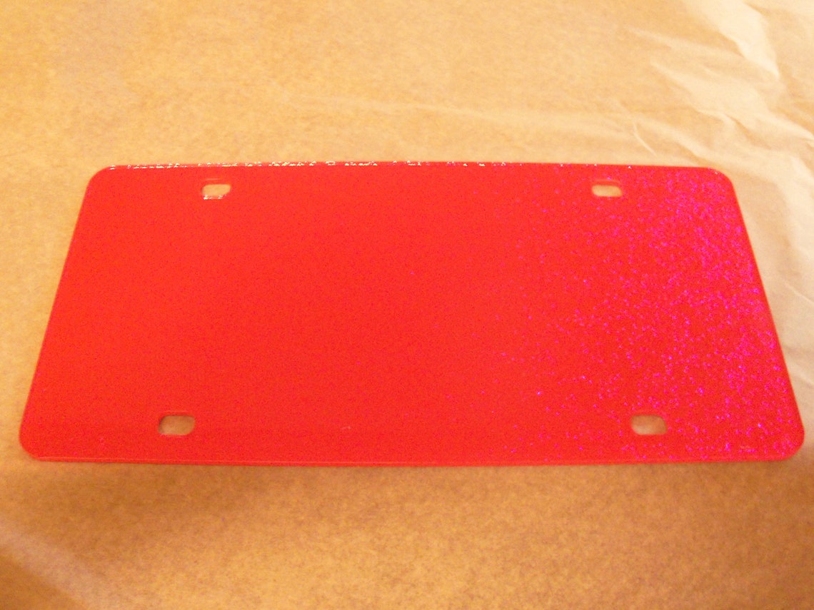 Blank Pink Sparkle Acrylic License Plates 12 X 6 | Etsy
