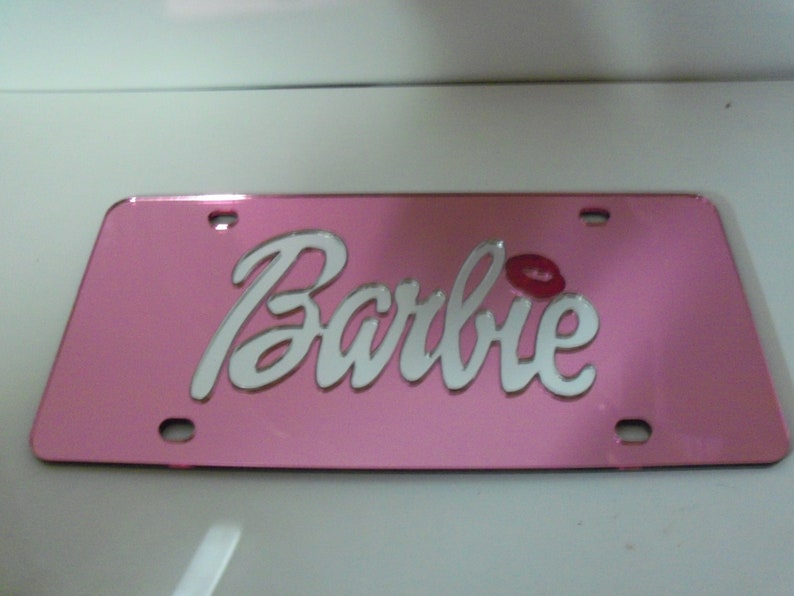 Doll Inspired License Plate Pink/silver/red Brand NEW - Etsy