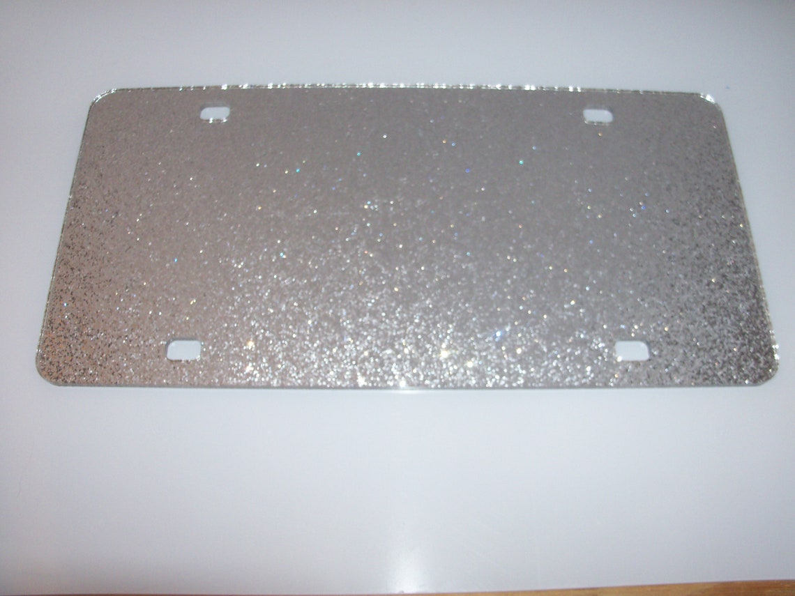 Blank Silver Sparkle Acrylic License Plates 12 X 6 - Etsy
