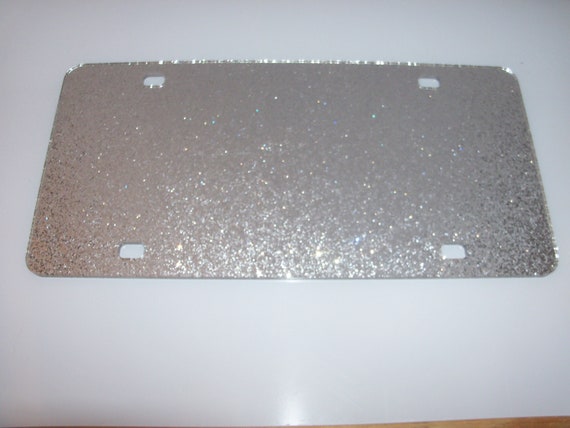 Blank Silver Sparkle Acrylic License Plates 12 X 6 - Etsy