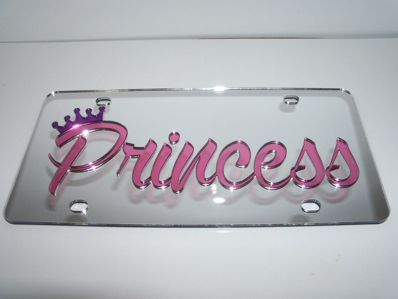 Princess/crown Mirror Laser License Plate NEW!! - Etsy