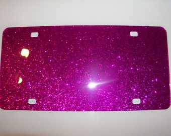 Blank Pink Sparkle Acrylic License Plates 12 X 6 | Etsy