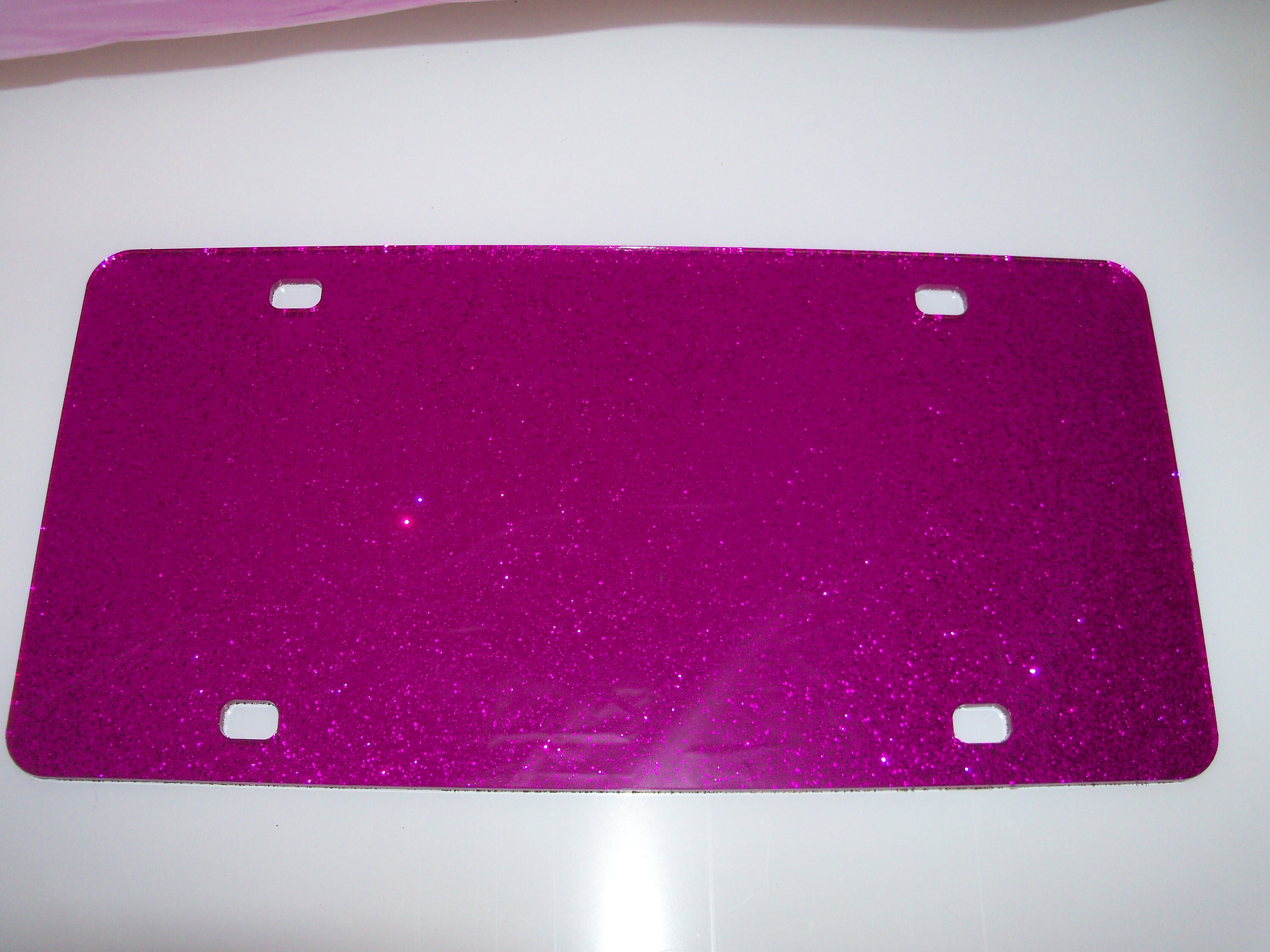 Blank Purple Sparkle Acrylic License Plates 12" X 6" Wholesale ...