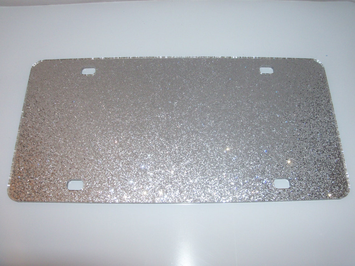 Blank Silver Sparkle Acrylic License Plates 12 X 6 - Etsy