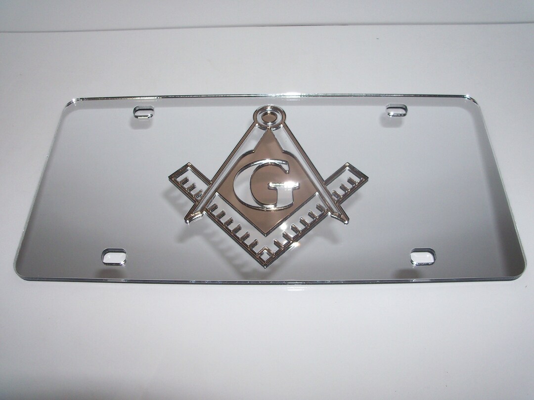 Masonic Mirror Laser License Plate Color's Silver/brown NEW!! - Etsy