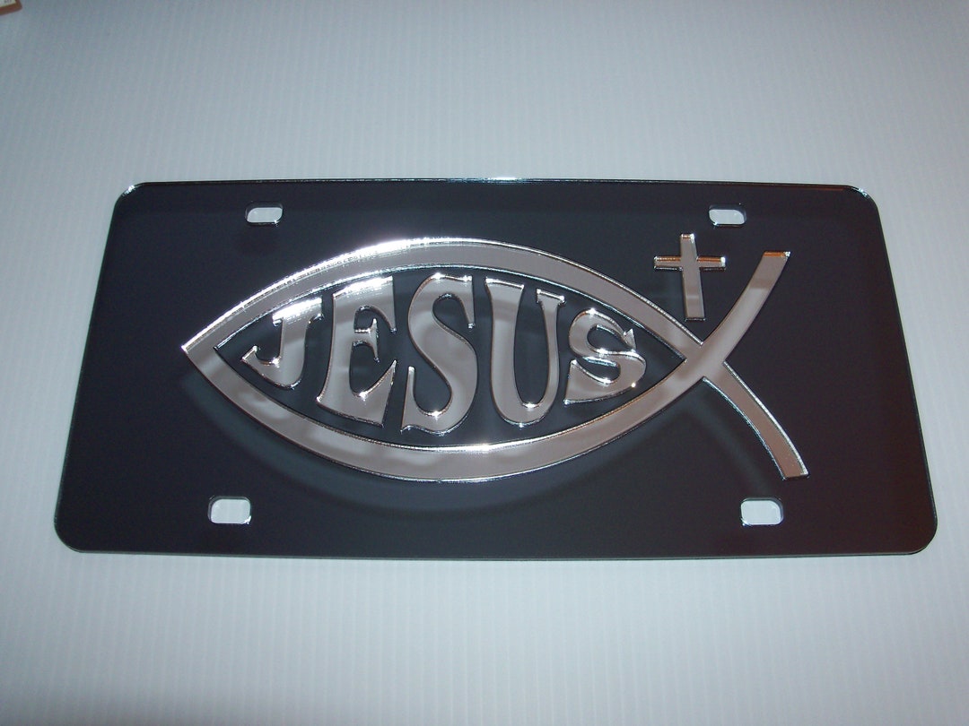 Jesus Fish License Plate Smoke/silver Brand NEW!! - Etsy