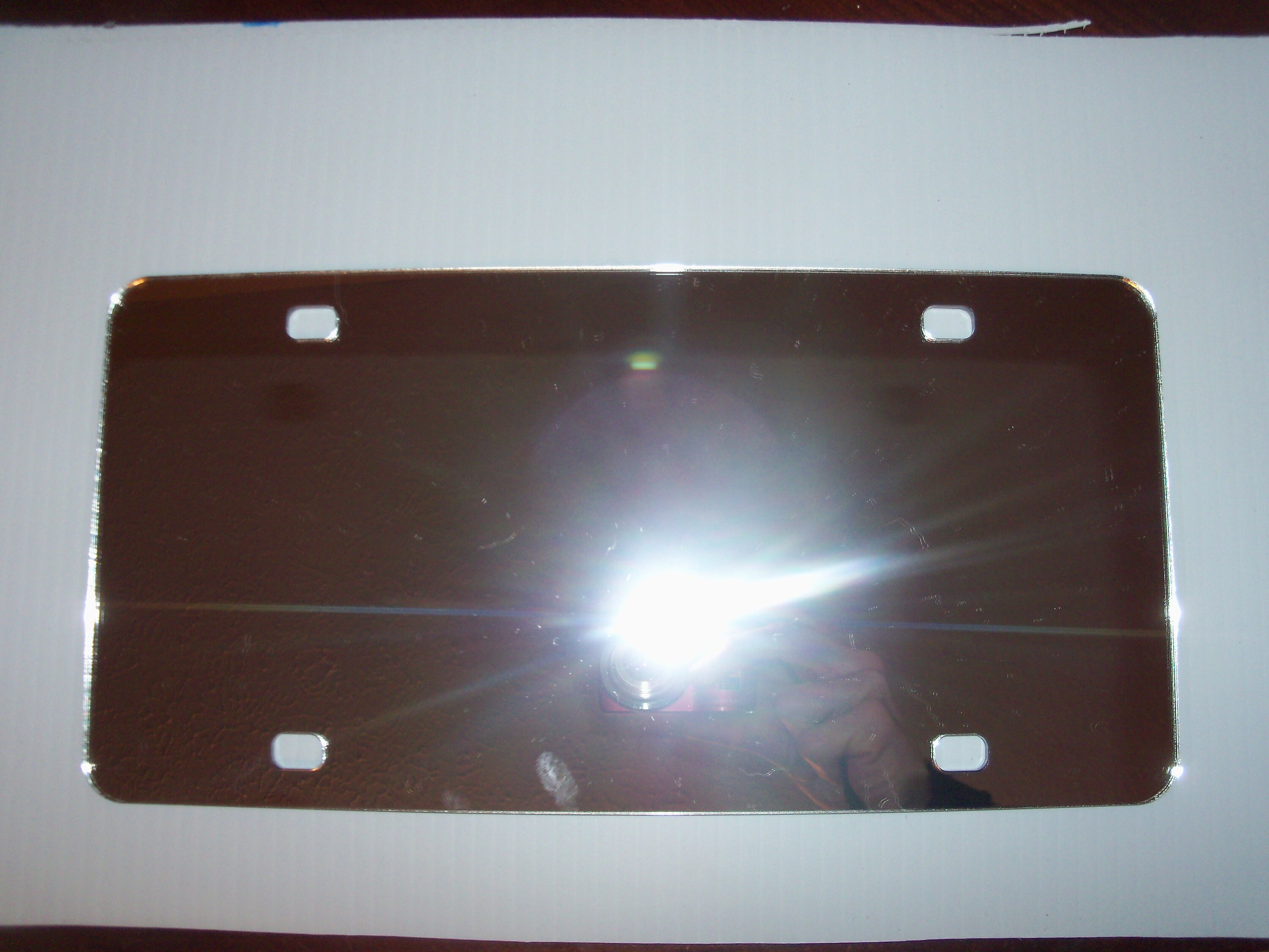 8 Blank Mirrored Acrylic License Plates 12" X 6" (wholesale) Any Color ...