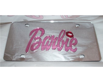 Barbie Doll Inspired License Plate Pink/silver/red Brand NEW - Etsy