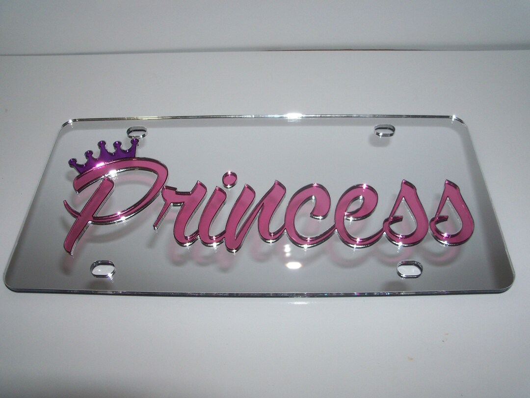 Princess/crown Mirror Laser License Plate NEW!! - Etsy