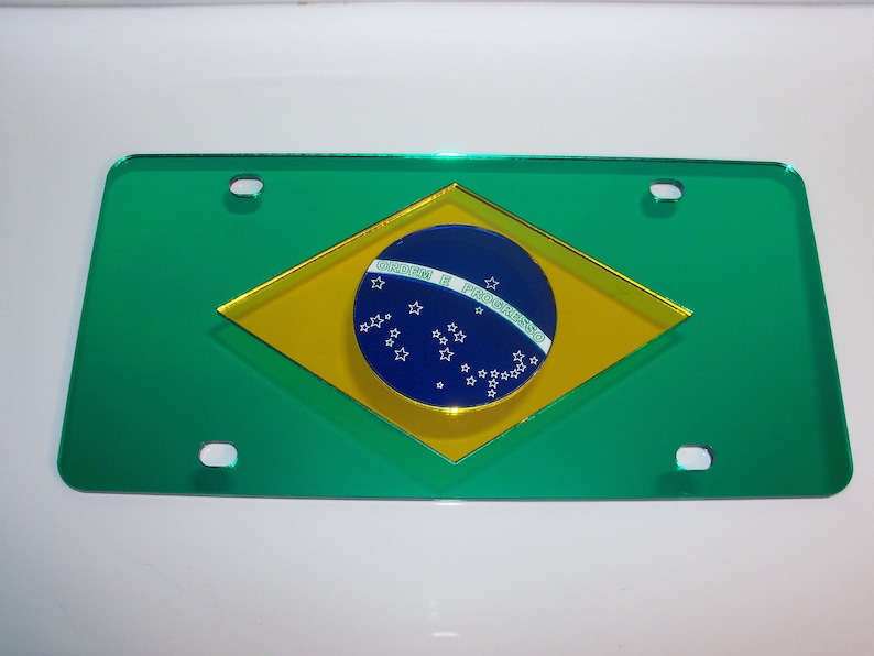 Brazil Brazilian Flag License Plates Brand NEW - Etsy
