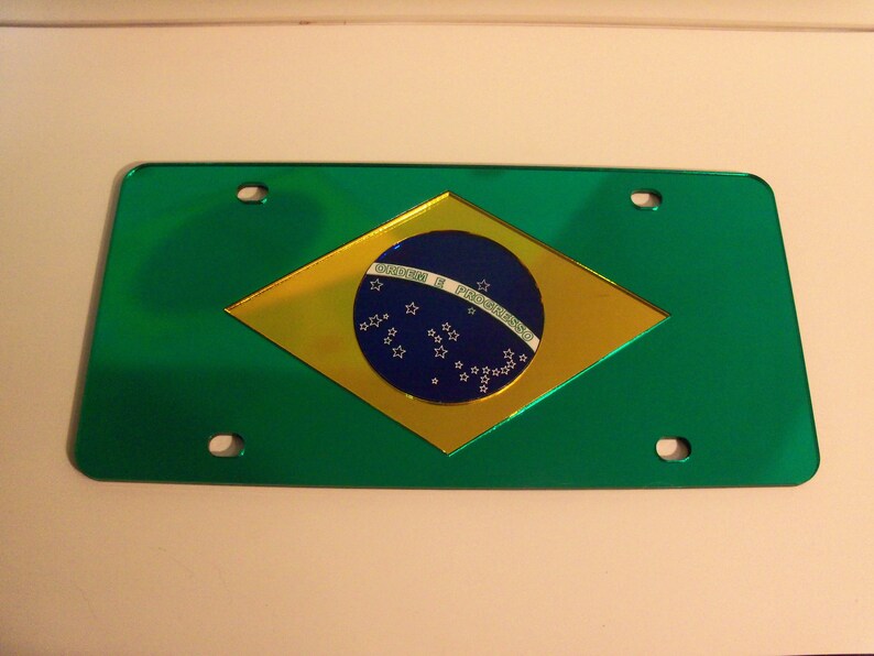Brazil Brazilian Flag License Plates Brand NEW - Etsy