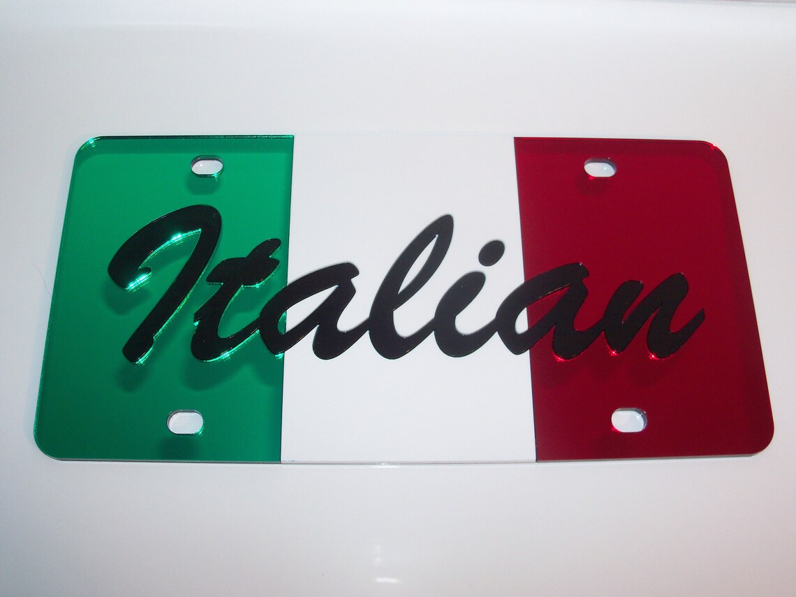 Italy, Italia, Italian Flag License Plate Color's - Red/white/green ...