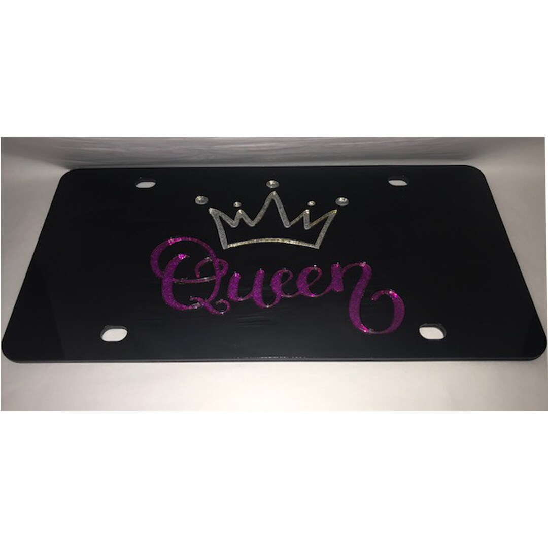Sparkle Queen and Crown Acrylic Laser Cut License Plate NEW!! - Etsy