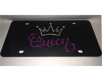 Queen Mirror Laser Cut License Plate NEW - Etsy