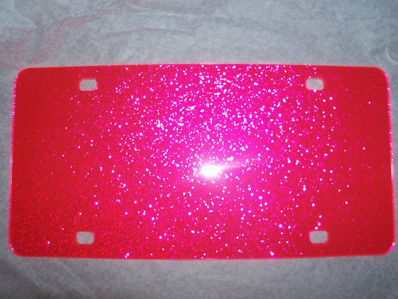 Blank Pink Sparkle Acrylic License Plates 12 X 6 - Etsy