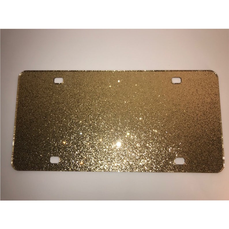 Blank Gold Sparkle Acrylic License Plates 12 X 6 - Etsy