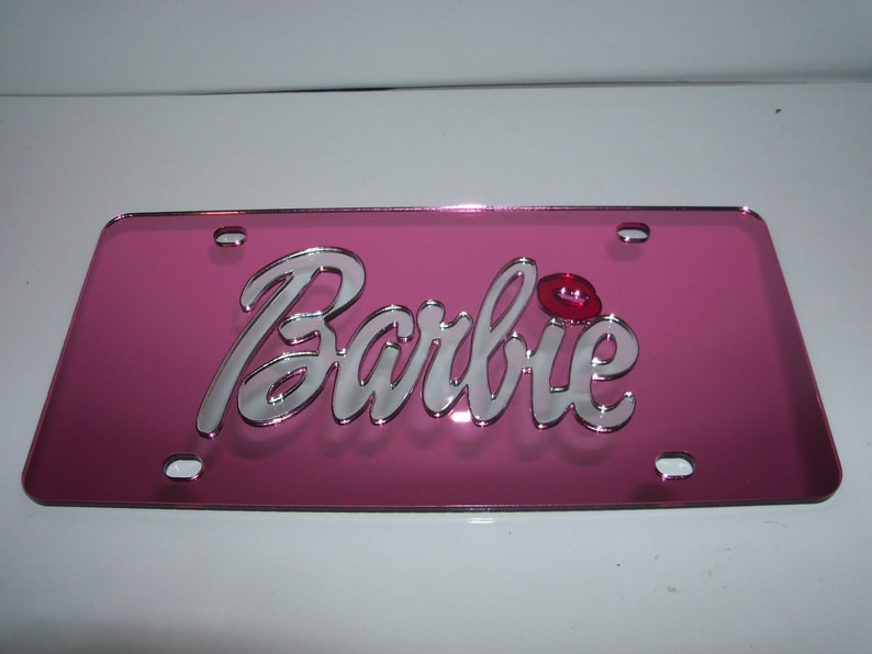 Doll Inspired License Plate Pink/silver/red Brand NEW - Etsy