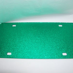 Blank Green Sparkle Acrylic License Plates 12" X 6" Wholesale Available ...