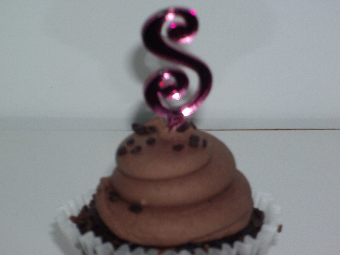 10 Monogram Cupcake Toppers - Etsy