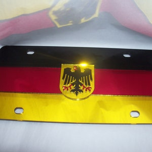 German Flag Mirror Laser License Plate Black/red/yellow NEW!! - Etsy