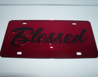 Red License Plate | Etsy