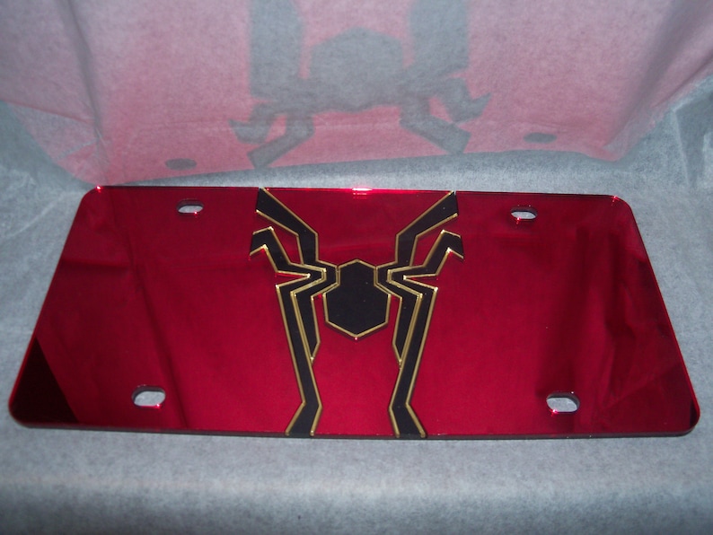Spider Inspired License Plate Red/black Brand NEW! - Etsy