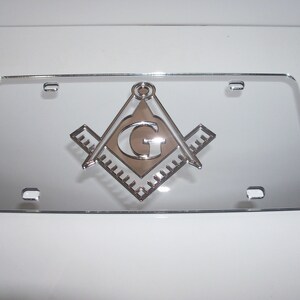 Masonic Mirror Laser License Plate Color's Silver/brown NEW!! - Etsy