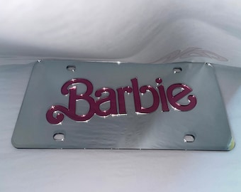 Barbie Doll Inspired License Plate Pink/silver/red Brand NEW - Etsy