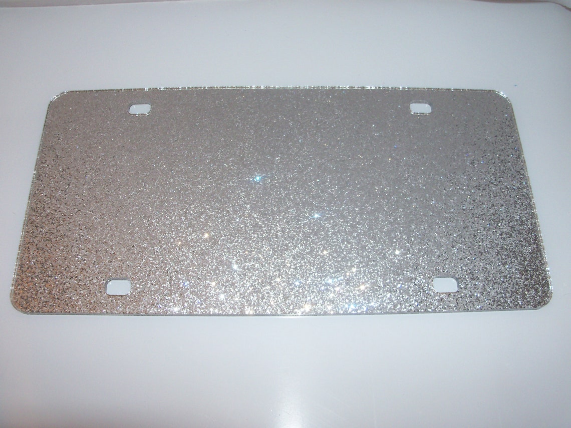 Blank Silver Sparkle Acrylic License Plates 12 X 6 - Etsy