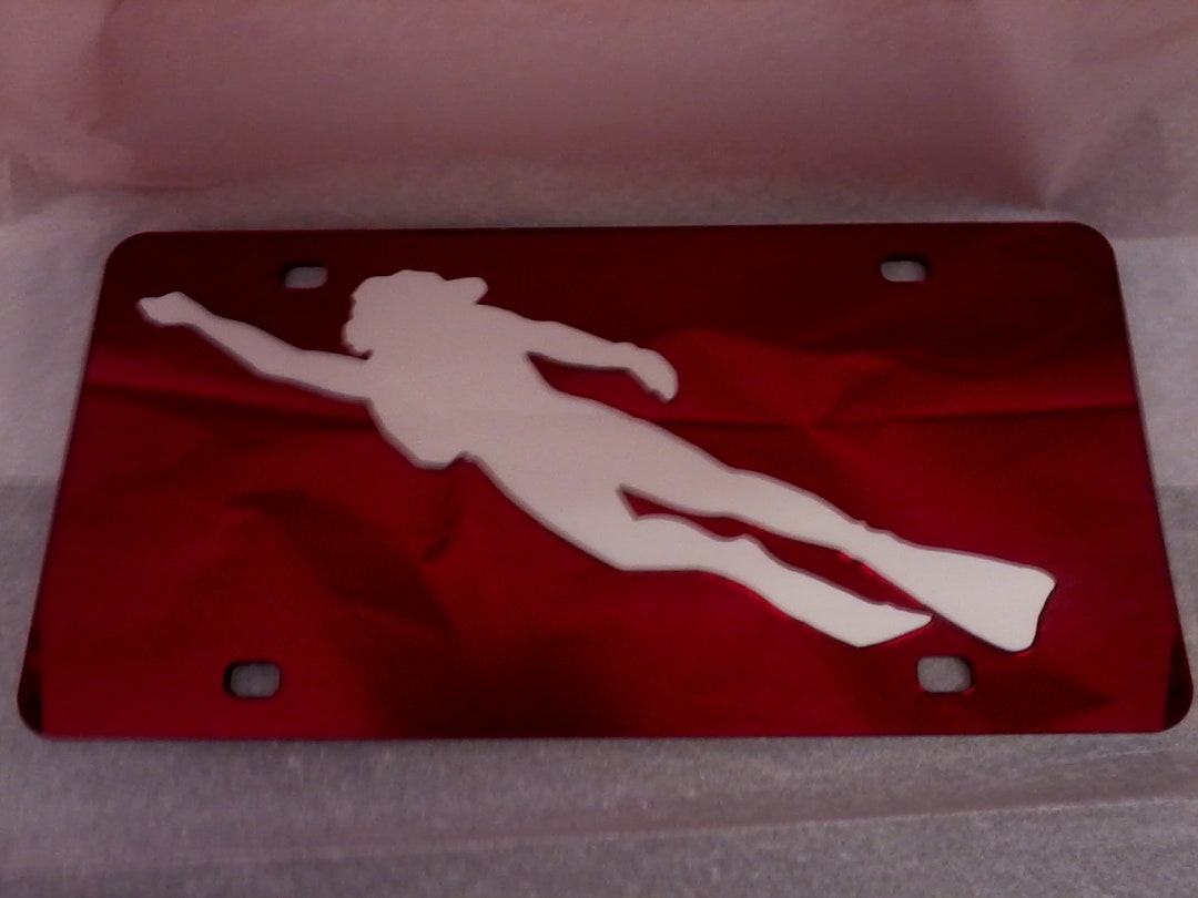Dive Florida Flag Mirror Laser Cut License Plate NEW! - Etsy