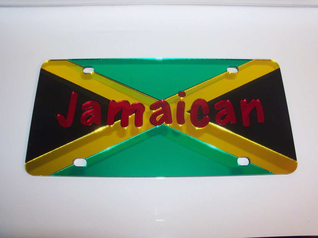 Jamaican Flag License Plate Color's - Green/yellow/black/red Brand NEW ...