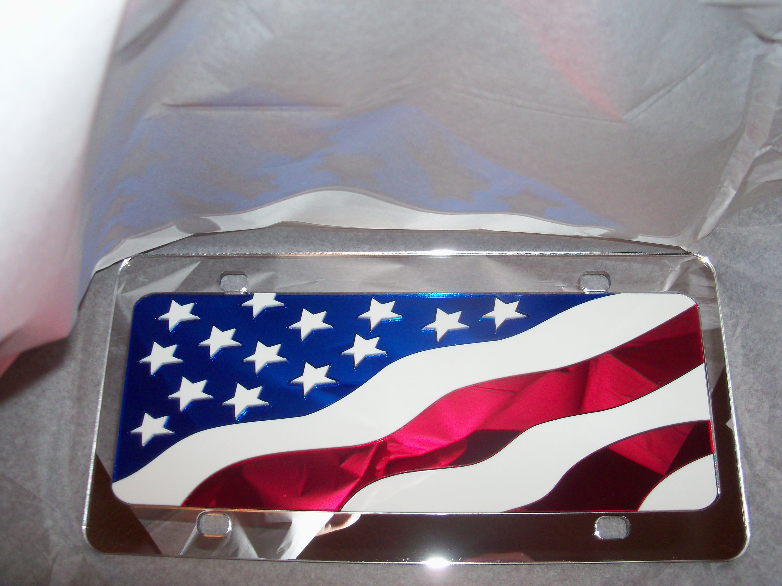 American Flag License Plate Color's - Red/white/blue/silver Brand NEW ...