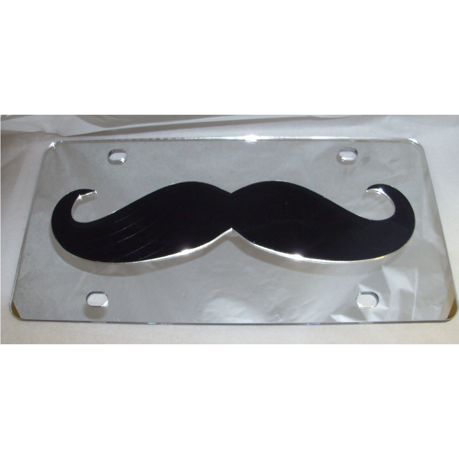 Mustache License Plate Silver/black Brand NEW!! - Etsy