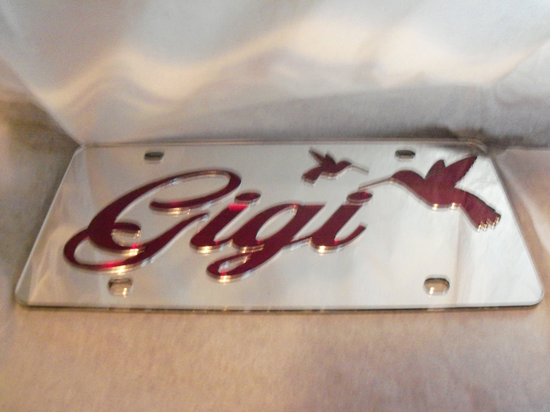 Custom (can Do Any Name) Mirror Laser License Plate Silver/rednew!! - Etsy