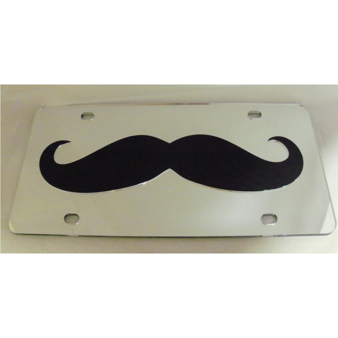 Mustache License Plate Silver/black Brand NEW!! - Etsy