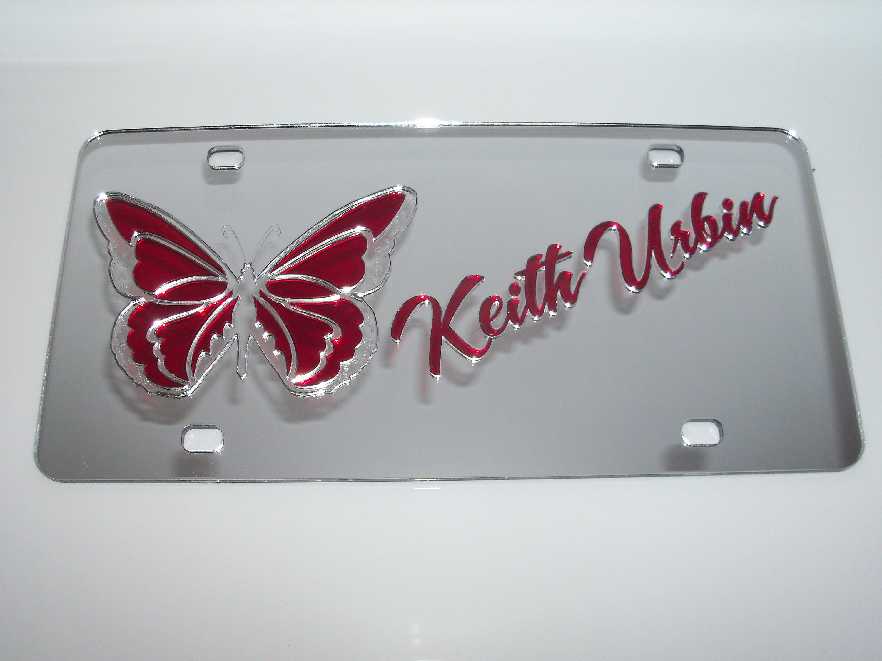 Butterfly License Plate This is A Sample We Can Put Any Name - Etsy
