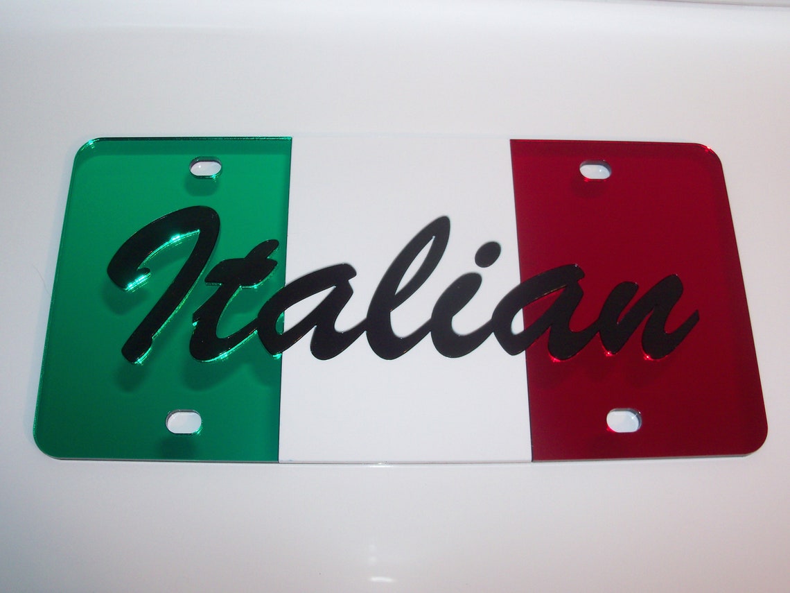 Italy Italia Italian Flag License Plate Color's - Etsy