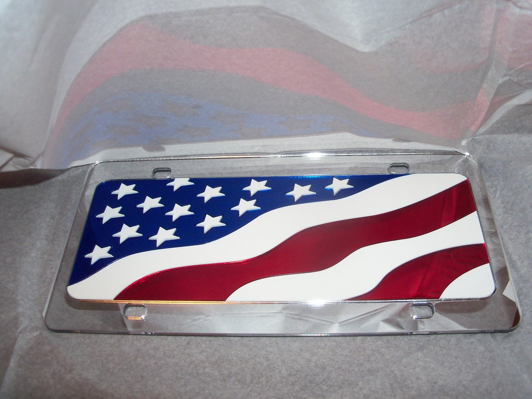 American Flag License Plate Color's - Red/white/blue/silver Brand NEW ...