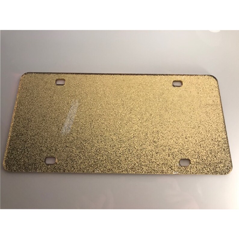 Blank Gold Sparkle Acrylic License Plates 12 X 6 - Etsy