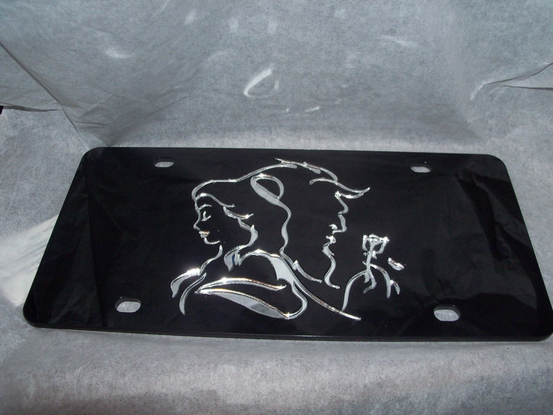 Beast Inspired Acrylic Laser Cut License Plate NEW!! - Etsy