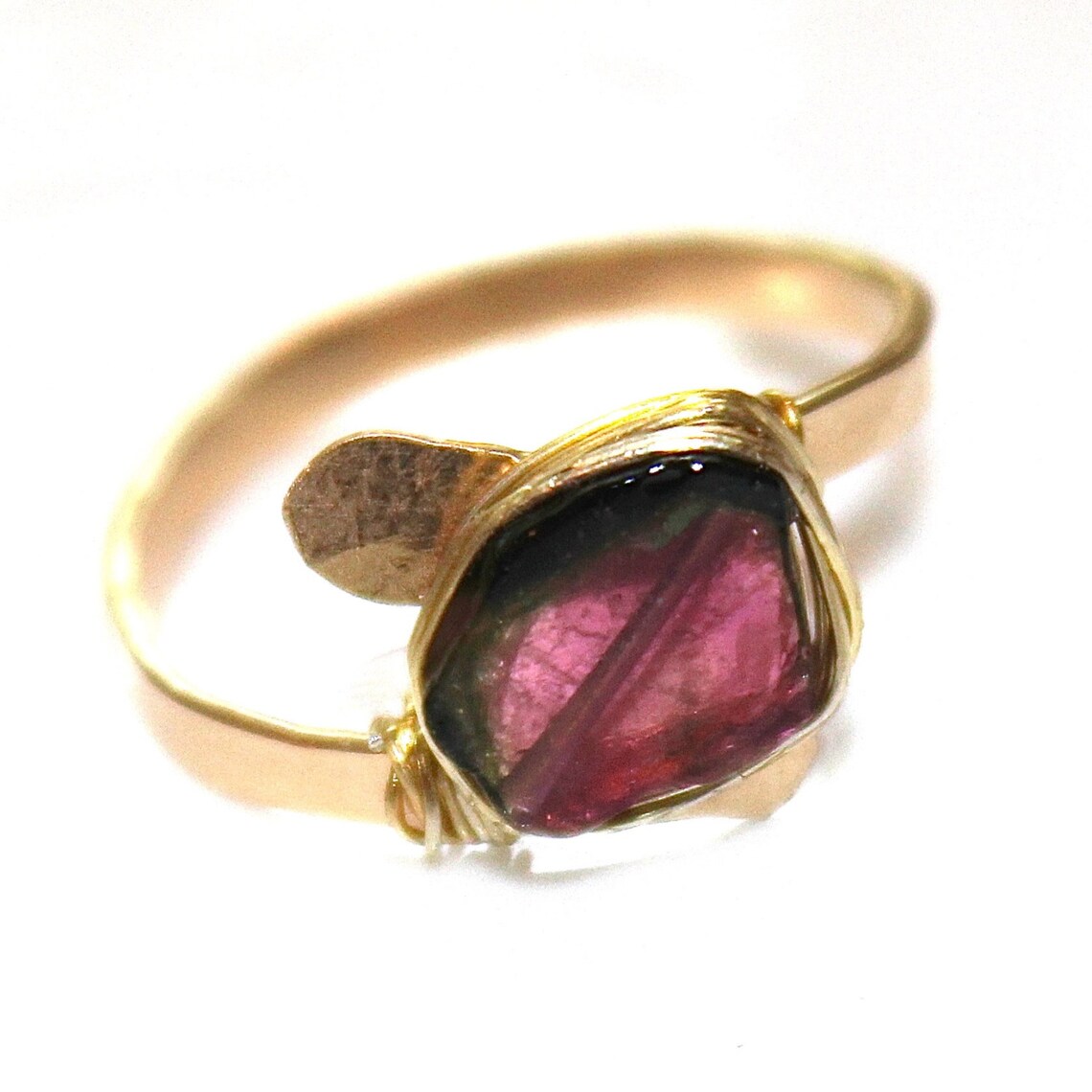 Watermelon Tourmaline Ring Watermelon Ring Modern Ring Wedding Ring ...