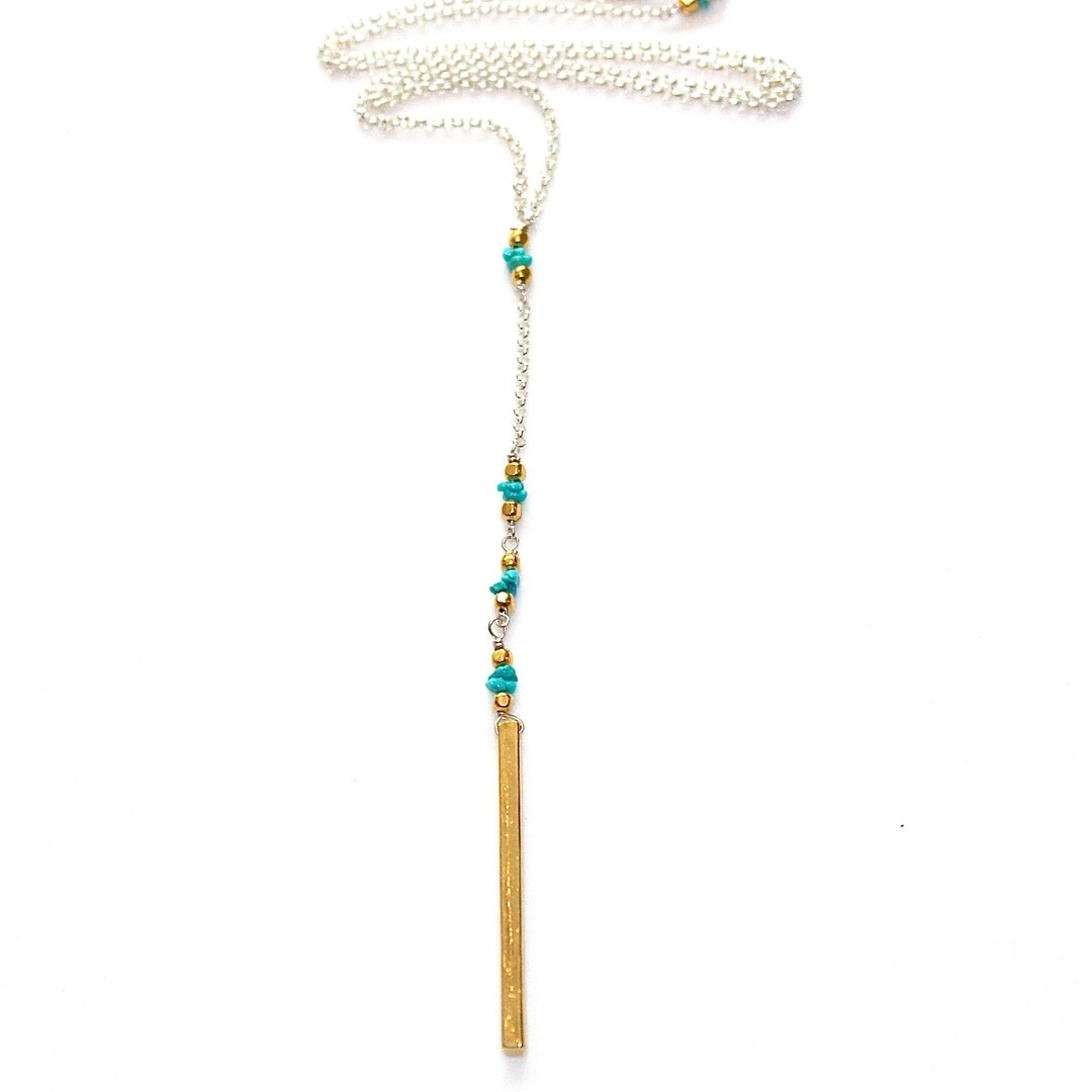As Seen on Fuller House Turquoise Necklace Mixed Metal Necklace ...
