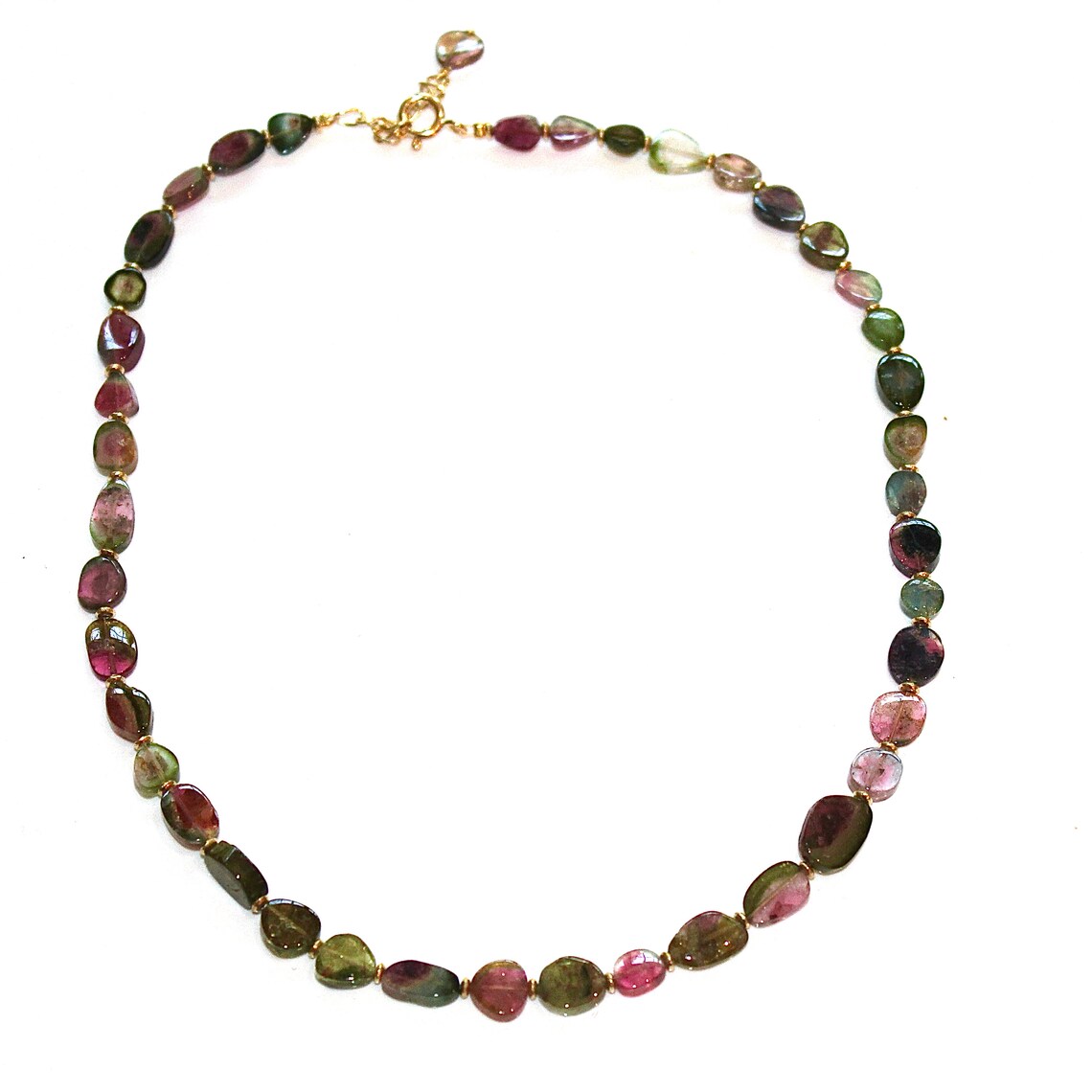 Watermelon Tourmaline Necklace Watermelon Slice Rainbow - Etsy